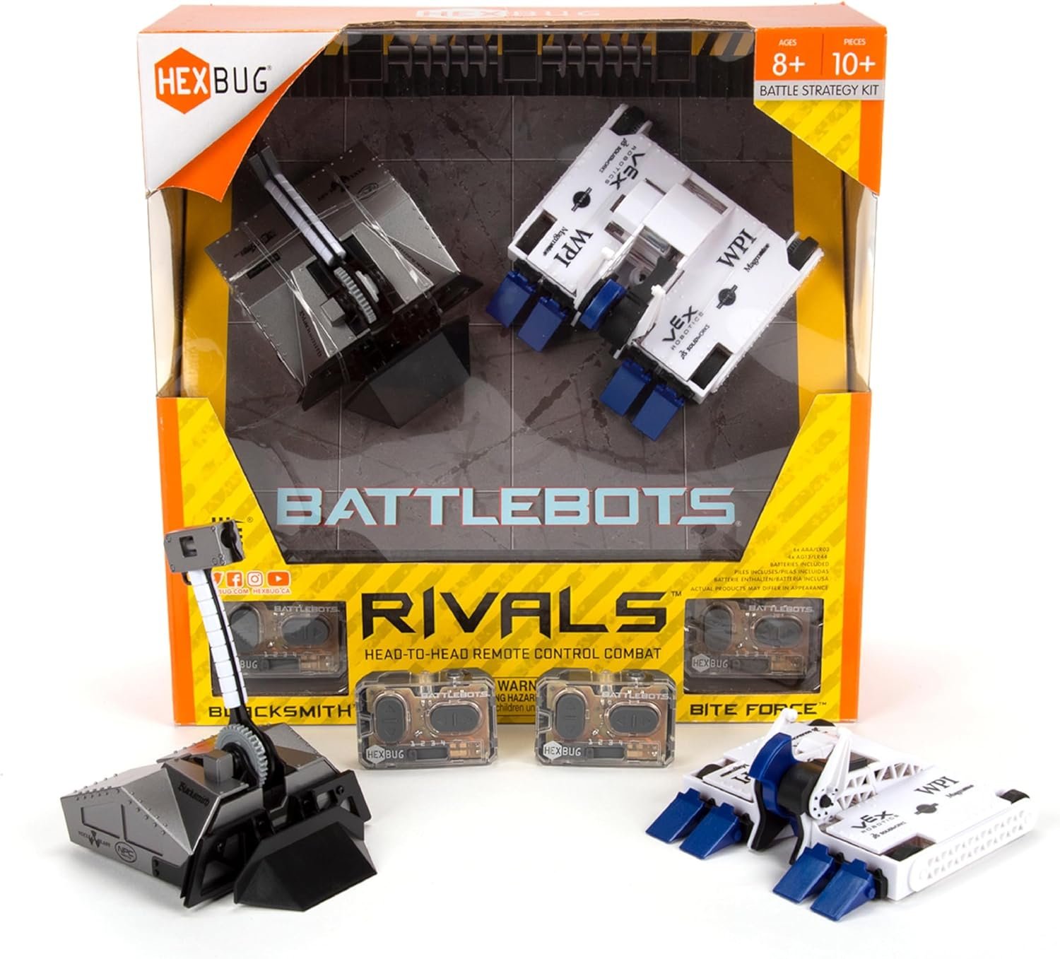 HEXBUG BattleBots Rivals 4.0 (Blacksmith and Biteforce), Remote Control ...
