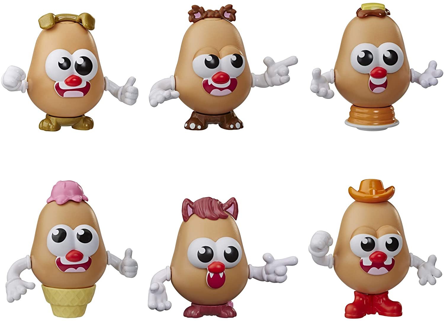 Mr. Potato Head Tots Mini Collectible Figures Multipack; Bundle of 6 ...