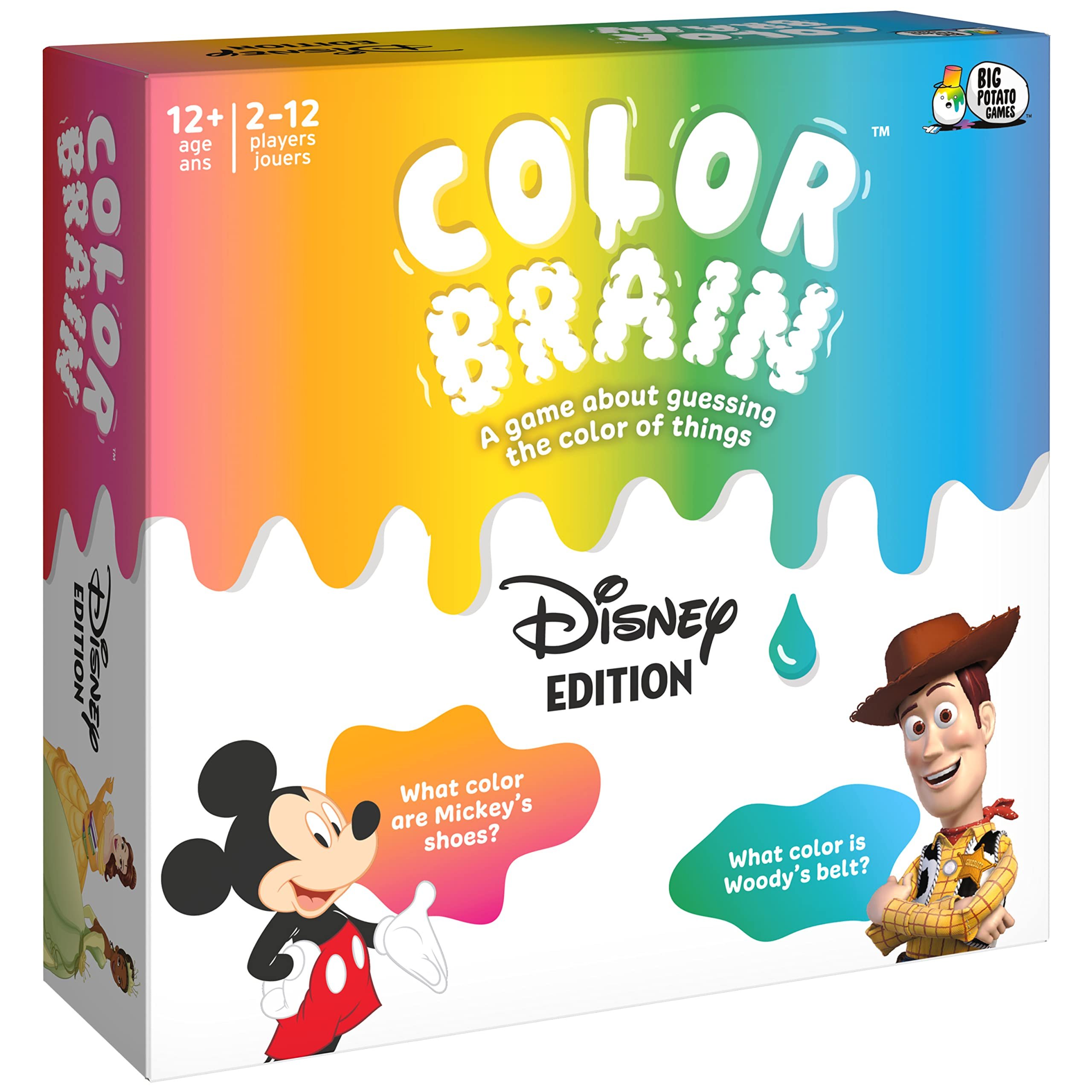 Spin Master Disney Color Brain Board Game – Family Trivia Card Game for ...