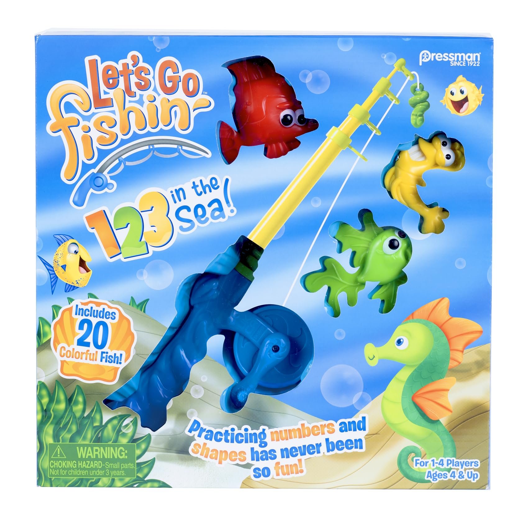 Pressman Let’s Go Fishin’ 123 in the Sea! Counting & Color Game for ...