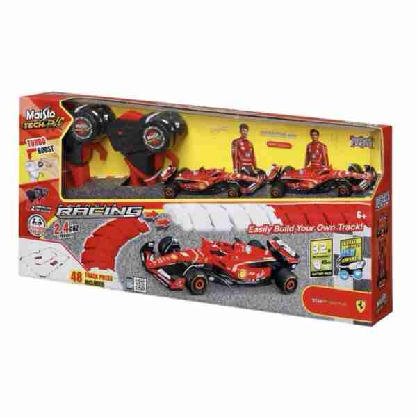 Maisto Tech Ferrari F1 SF24 RC Track Racing Set (2 Cars), 1:41 Die-Cast ...