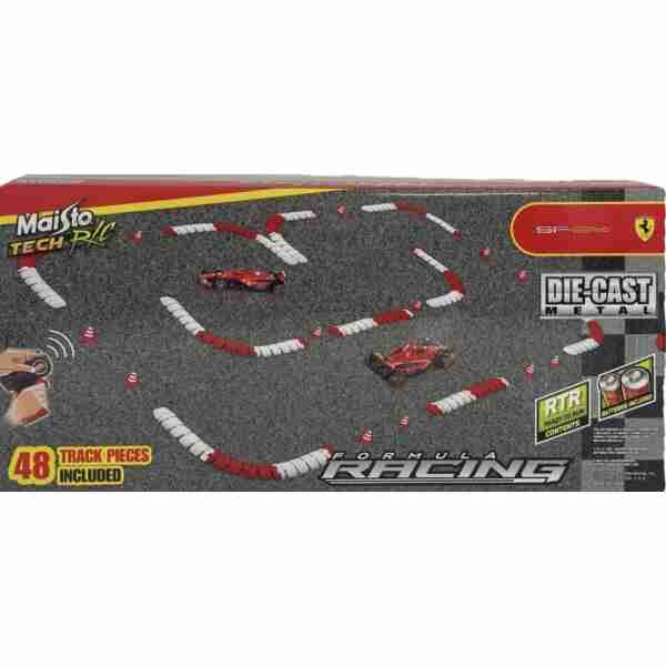 Maisto Tech Ferrari F1 SF24 RC Track Racing Set (2 Cars), 1:41 Die-Cast ...